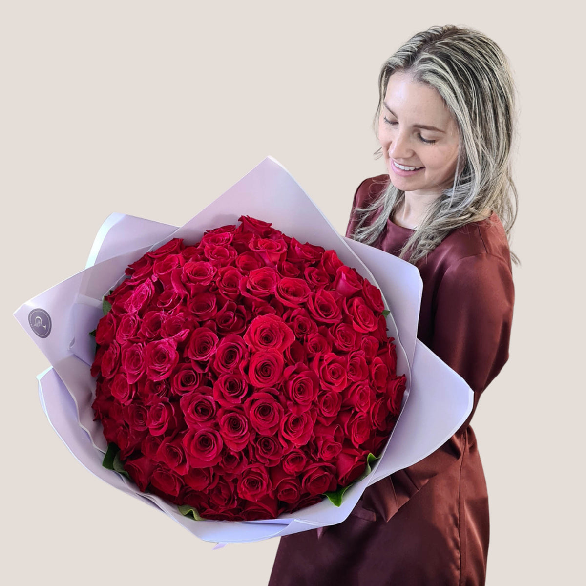100 Red Rose Bouquet Sydney | Flower Delivery Sydney – Palette de Flores